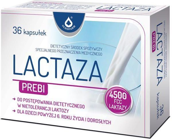 LACTAZA PREBI ENZYM LAKTAZA 4500 FC Z INULINĄ 36 KAPS. - Opinie i ceny ...