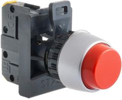 Spamel Przycisk sterowniczy kompletny z guzikiem wystającym 1r z samopowrotem IP65 czerwony ST22 ...