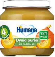 Humana 100% Organic Dynia Puree Po 4. Miesiącu 80g - Ceny i opinie ...
