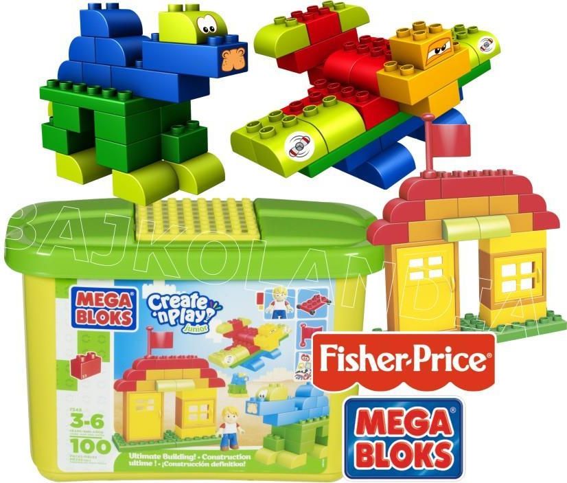 Mega Bloks Junior Wiaderko z klockami 100el. (07548) - ceny i opinie ...