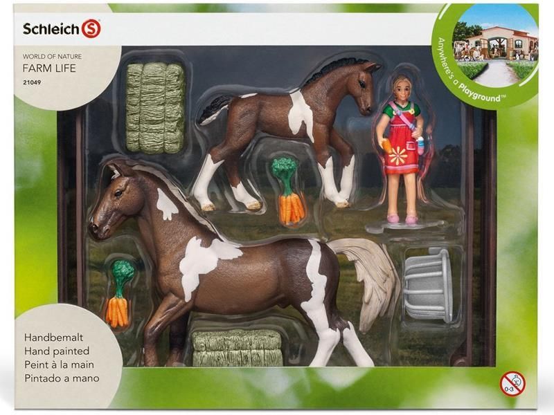Schleich Farm Life Playset Karmienie Koni 21049 - Ceny i opinie - Ceneo.pl