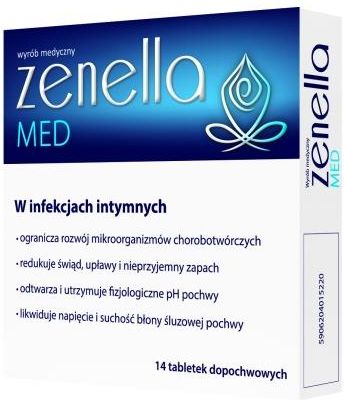 ZDROVIT Zenella Med tabletki dopochwowe 14 tabl - Opinie i ceny na Ceneo.pl