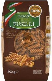Tesco Fusilli Makaron pełnoziarnisty bezjajeczny 500 g - Ceny i opinie ...