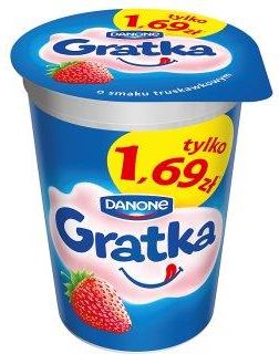 Danone Gratka o smaku truskawkowym Deser 290 g - Ceny i opinie - Ceneo.pl