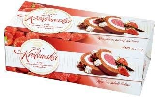 Koral Rolada Królewska Lody o smaku śmietankowo-truskawkowo ...