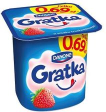 Danone Gratka o smaku truskawkowym Deser 115 g - Ceny i opinie - Ceneo.pl