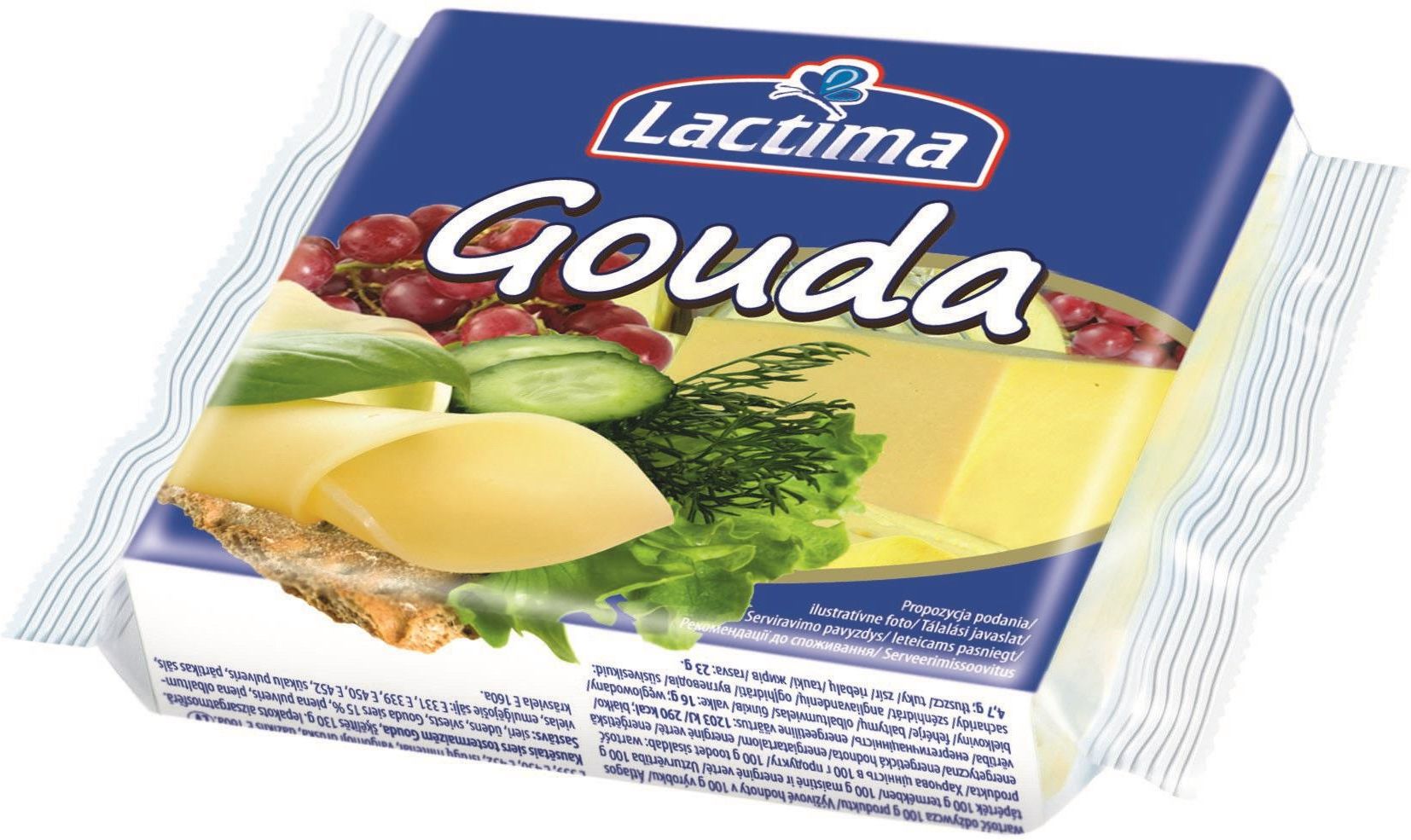 Lactima Gouda Ser topiony w plasterkach 130 g - Ceny i opinie - Ceneo.pl