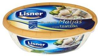 Lisner Śledź a'la Matjas w sosie tzatziki 280 g - Ceny i opinie - Ceneo.pl