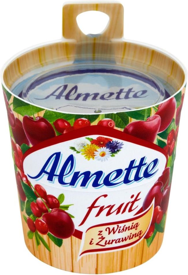 Almette Fruit z wiśnią i żurawiną Puszysty serek twarogowy 150 g - Ceny ...