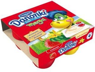 Danone Danonki Mega truskawka smak waniliowy Twarożek 360 g - Ceny i ...