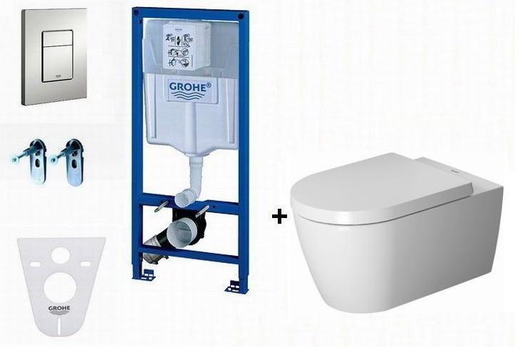 Zestaw podtynkowy Grohe Stela Rapid SL 4w1 Rimless Duravit ME by Starck ...