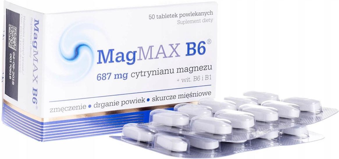 Olimp Magmax B6 Magnez + Vit B6 50 kaps. - Opinie i ceny na Ceneo.pl