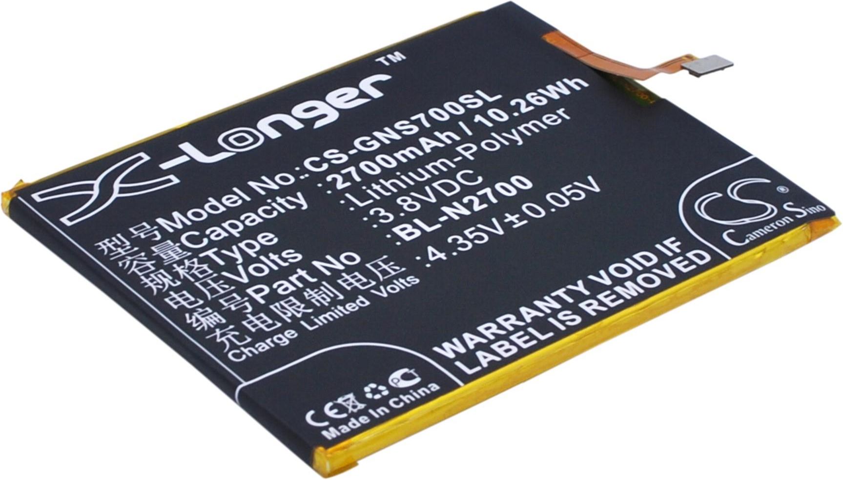 Bateria Cameron Sino Gionee Elife S7 / Bl-N2700 2700Mah 10.26Wh Li-Polymer 3.8V (CS-GNS700SL ...