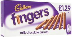 Cadbury 114G Fingers Milk Chocolate Biscuits Paluszki Herbatnikowe W ...