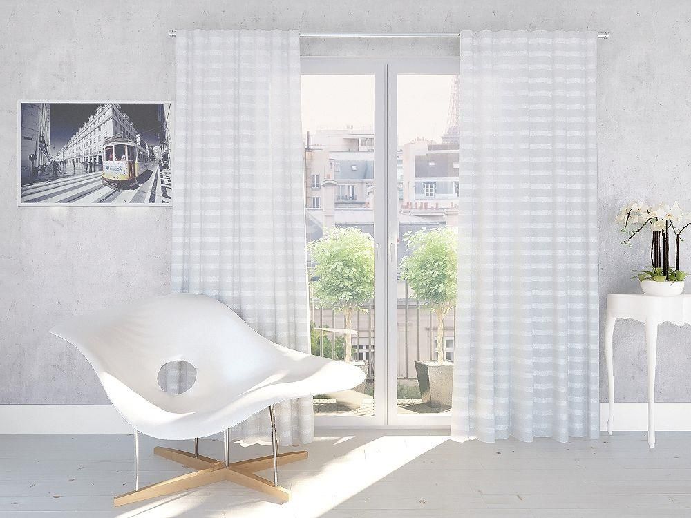 Uniglob Firana Gotowa Firanki Woal 140X245 Cm Biały Gf-Verspu-140/245 ...