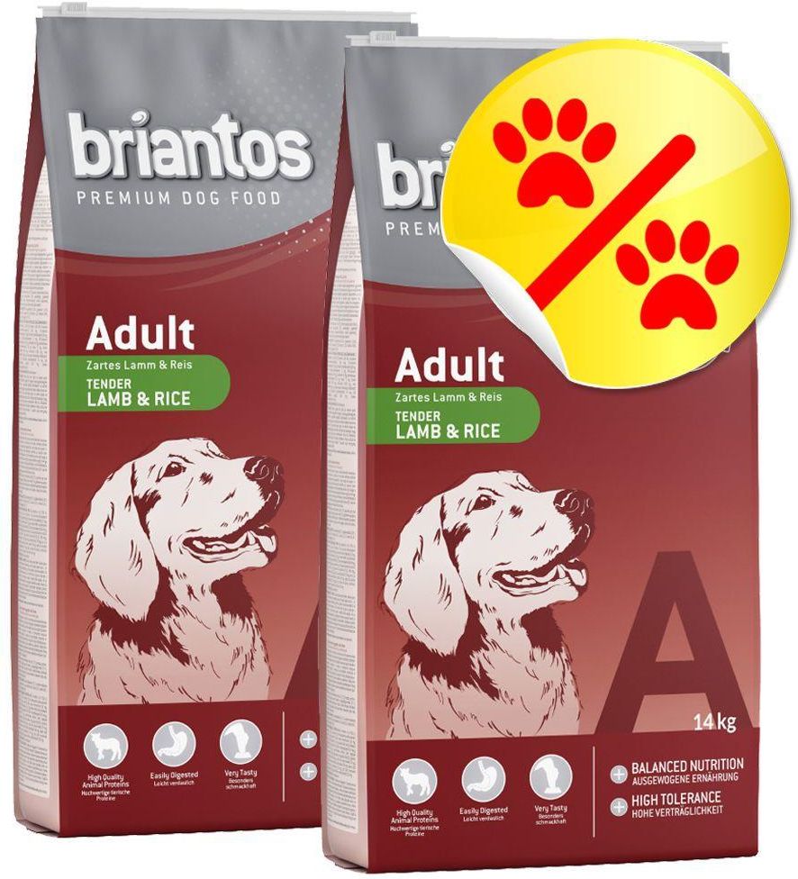 Karma Briantos Adult Mini jagnięcina & ryż 2x3kg - Ceny i opinie - Ceneo.pl