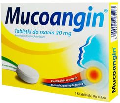 Mucoangin o smaku mietowym 20mg 18 tabl. do ssania - Opinie i ceny na ...