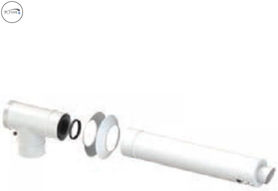 System kominkowy Jeremias Zestaw Powietrzno-Spalinowy Poziomy Wyrzut Przez Ścianę Ø 60/100 ...