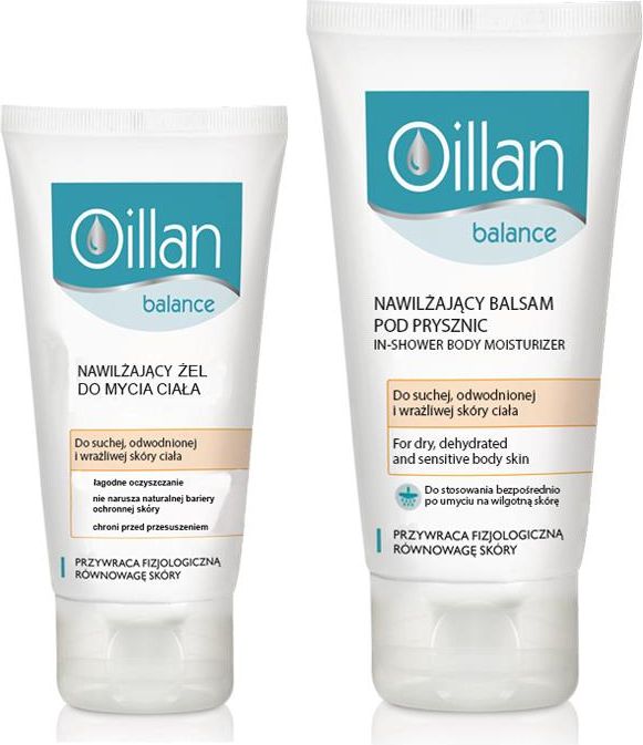 Oillan Balance Nawilżający balsam pod prysznic 200ml + Nawilżający żel ...