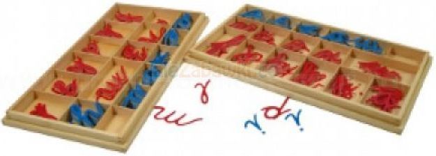 Pomoc dydaktyczna GoMontessori Ruchomy alfabet duże litery pisane j ...