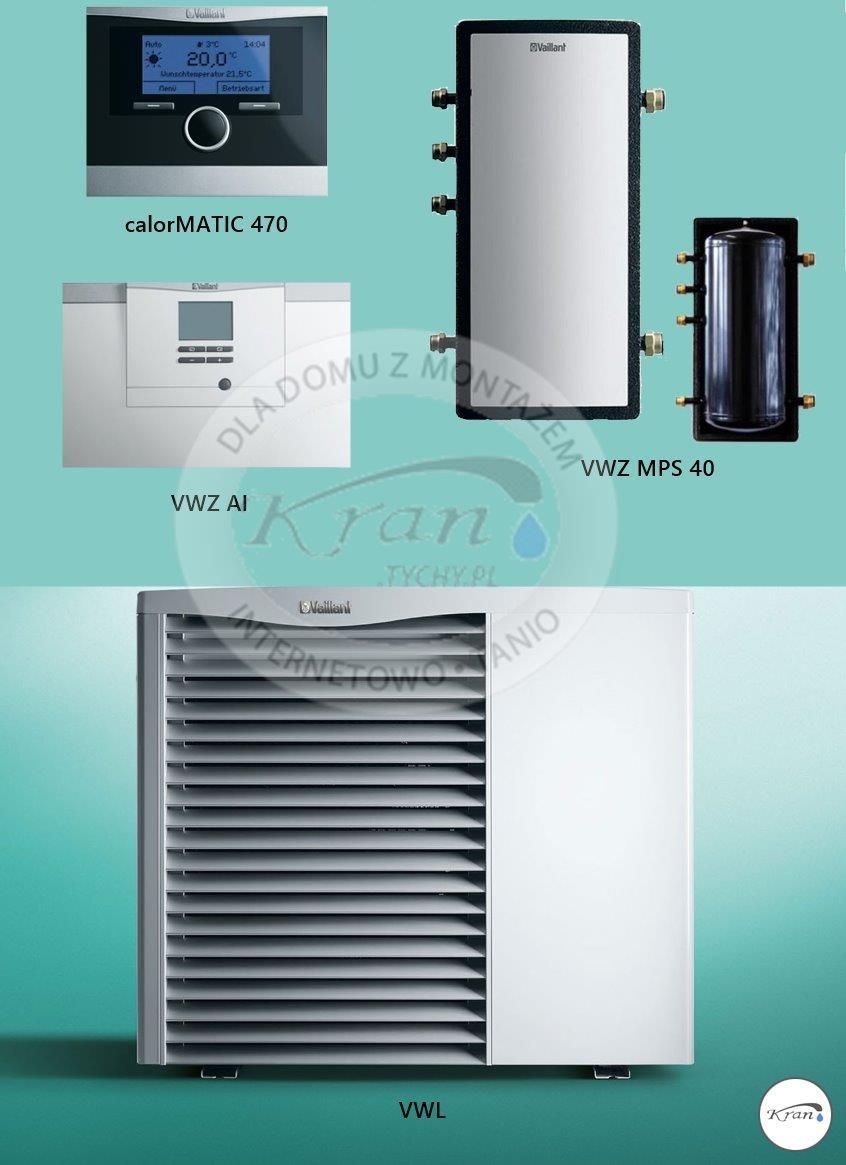 Vaillant VWL 85/2A 230[V] + calorMATIC 470 + VWZ AI + VWZ MPS 40 ...