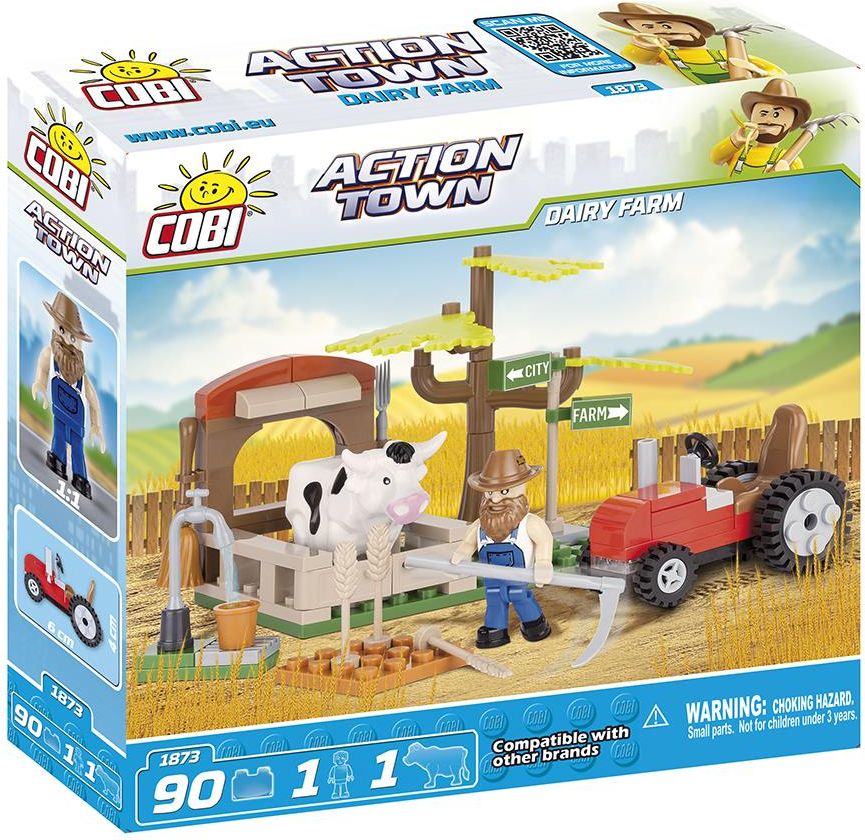 Cobi Action Town Farma Krowy 90el. 1873 - ceny i opinie - Ceneo.pl