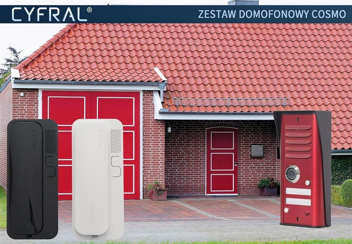 Domofon Eura-Tech Domofon CYFRAL COSMO zestaw 2-lokatorski czerwony ...