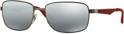 Ray-Ban RB3529 029/88 61 matte gunmetal/grey mirror silver gradient ...