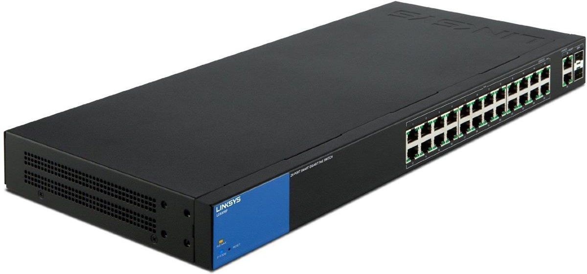 Linksys 26p (24x100/1000Mbit 2xCombo SFP) PoE+ LGS326P-EU - Opinie i ...
