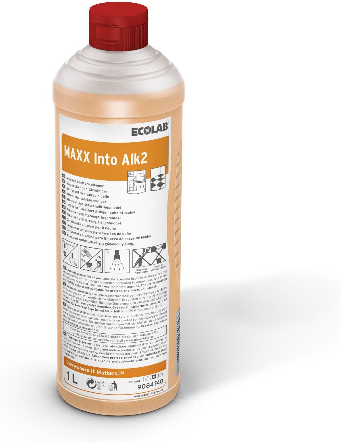 Ecolab Alkaliczny Środek Do Mycia Powierzchni Sanitarnych 1 L Maxx Into ...