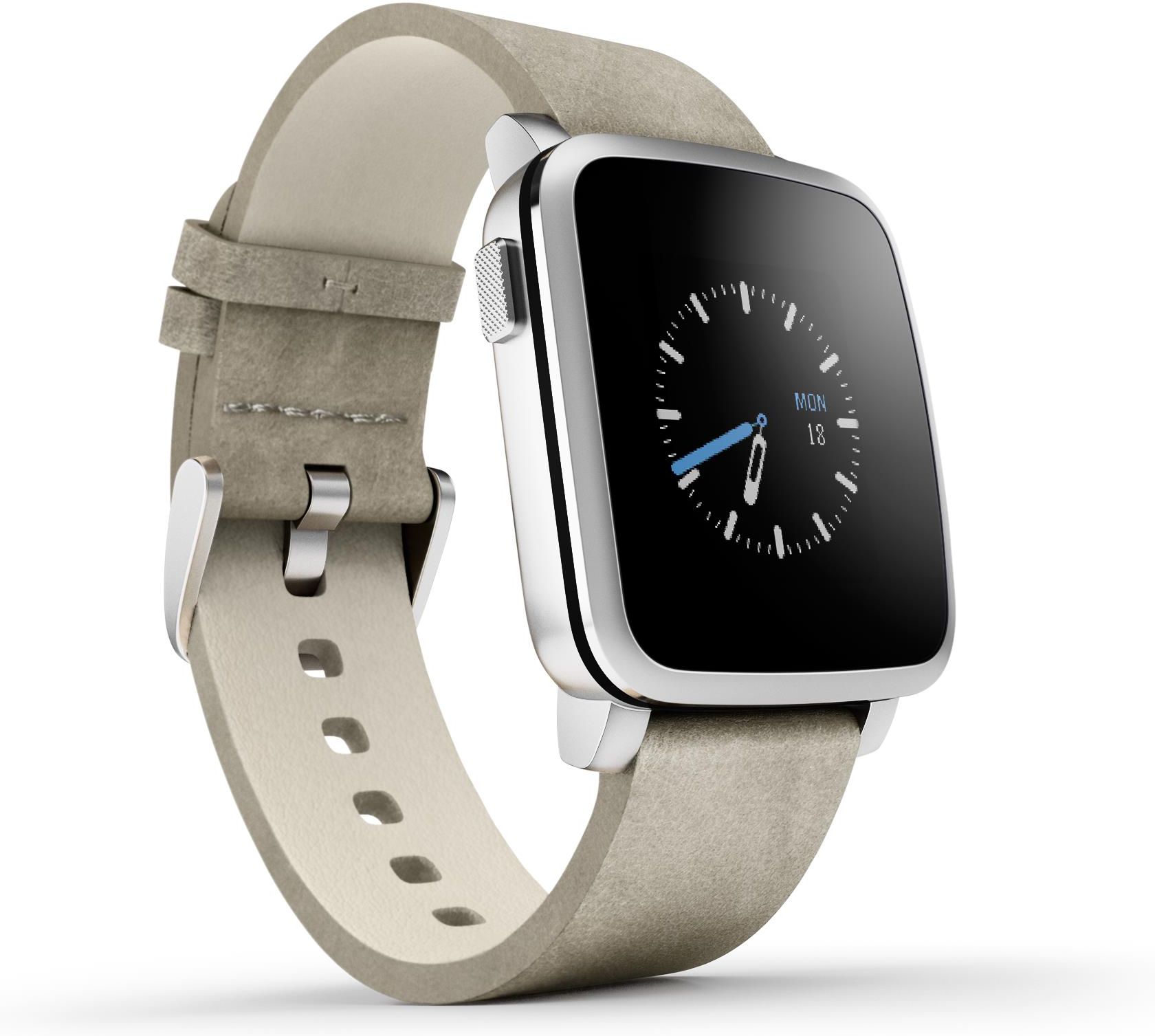 Pebble Time Steel Srebrny/Beżowy - Opinie i ceny na Ceneo.pl