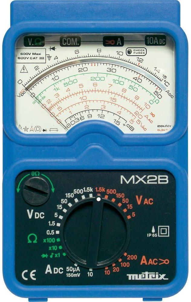 Miernik uniwersalny Metrix Multimetr analogowy MX2B + MN09 CAT II 1000 ...