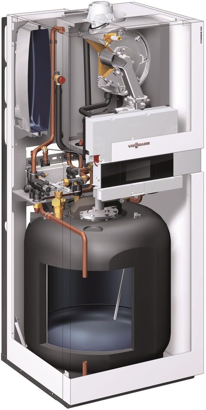 Kocioł grzewczy Viessmann Vitodens 222-F B2TB 1,8-35 kW + Vitotronic ...