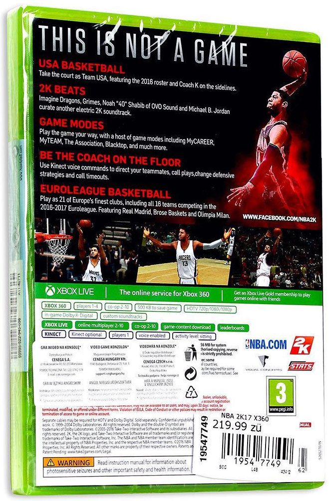 2K NBA 2K17 (Gra Xbox 360) - Ceneo.pl
