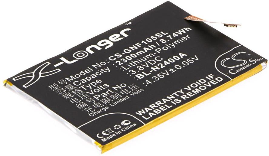 Bateria Cameron Sino Gionee F105 / Bl-N2400A 2300Mah 8.74Wh Li-Polymer 3.8V (CSGNF105SL ...