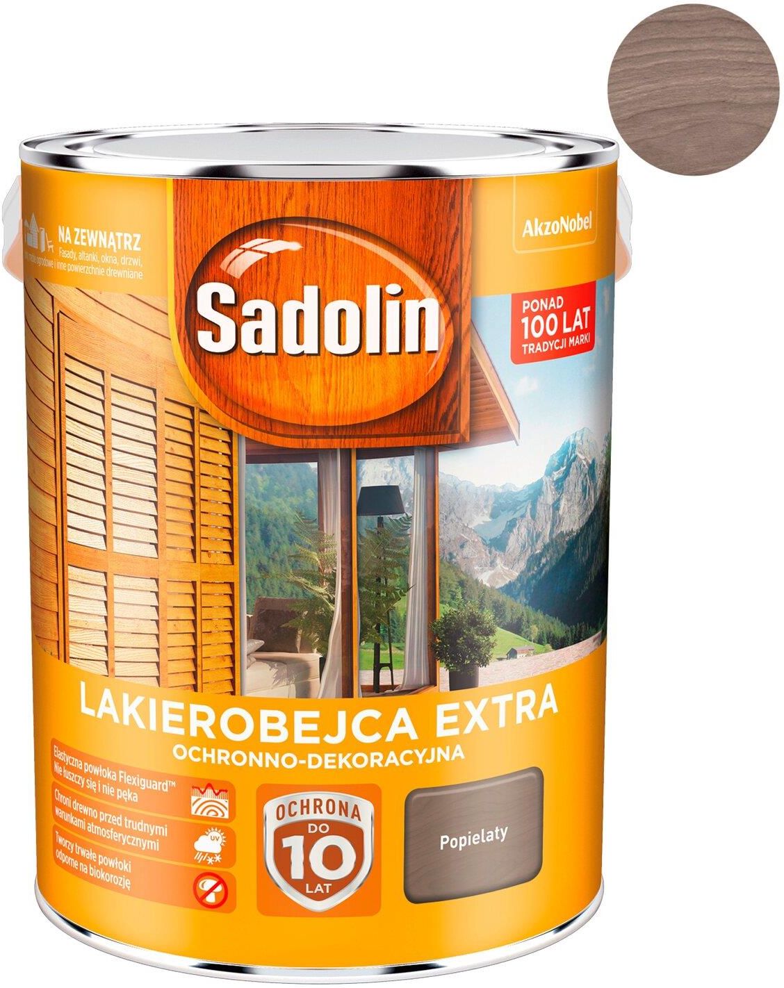 Sadolin Extra Lakierobejca Popielaty 5L - Opinie i ceny na Ceneo.pl