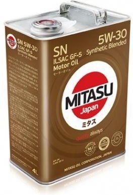 Olej silnikowy MITASU MOTOR OIL SN 5W-30 ILSAC GF-5 SYNTHETIC BLENDED 4L - Opinie i ceny na Ceneo.pl