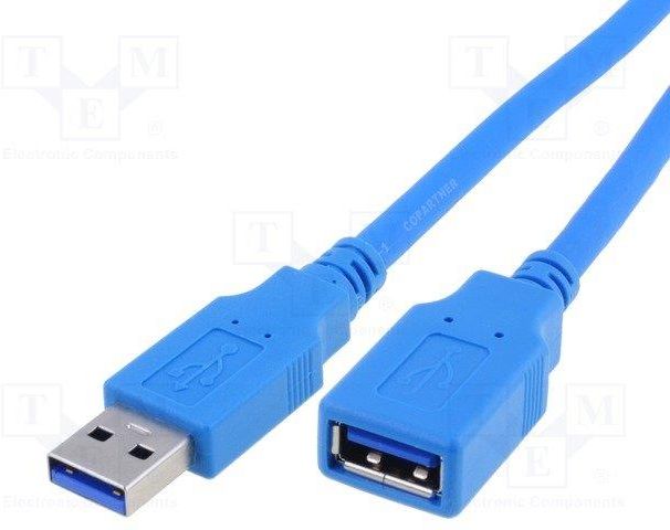 Amphenol Kabel USB 3.0 USB A gniazdo, USB A wtyk niklowany 1,5m ...