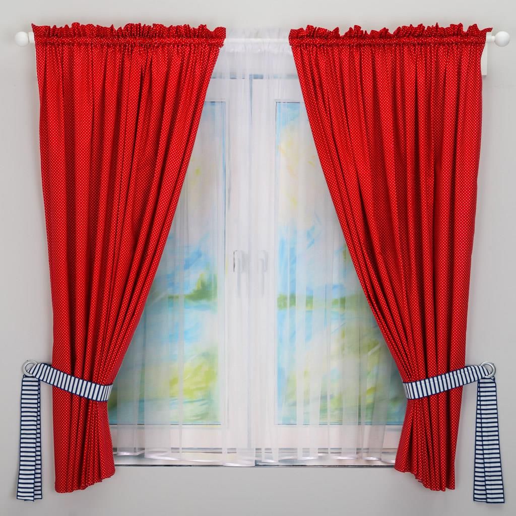 Fastina Zasłonki ozdobne z szarfą dwukolorowe 03 01 Taśma 460211 Pixele ...