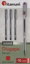 Długopis Titanum AA998 czerwony 50 sztuk - Ceny i opinie - Ceneo.pl