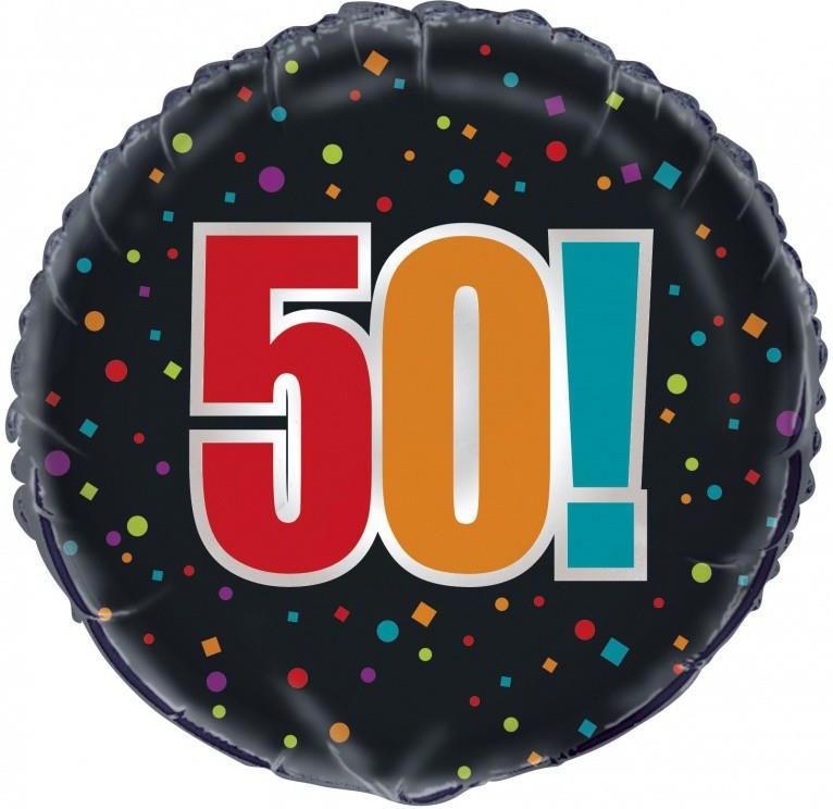 Danhoss - Obce Balon Foliowy Z Cyfrą 50 Na Urodziny 1 Szt. (U45825 ...