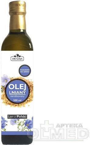 Propharma Olej Lniany DR GAJA zimnotłoczony 500ml - Ceny i opinie - Ceneo.pl