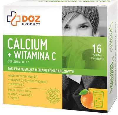 DOZ Calcium + Witamina C smaku pomarańczowym 16 tabl. - Opinie i ceny ...