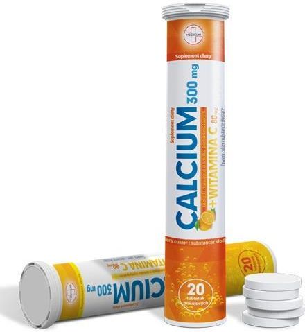 Max Calcium 300mg + Wit.C 80 mg 20 tabl. - Opinie i ceny na Ceneo.pl