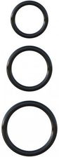Silicone 3 Ring Stamina Set Black - Pierścień bez wibracji 108E293 ...