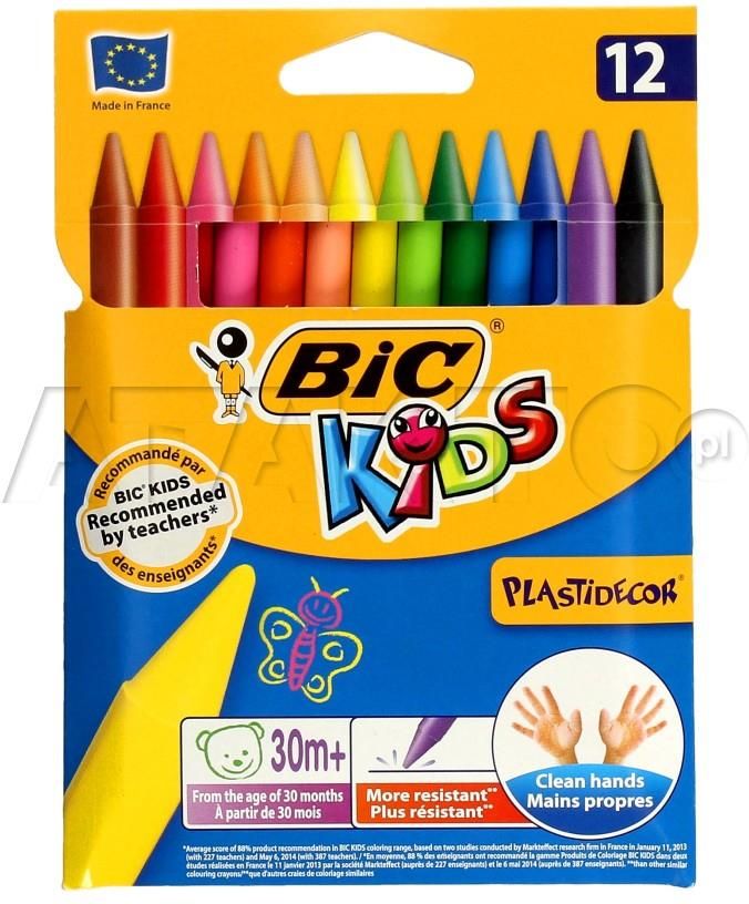 BIC Kredki woskowe 12kol Plastidecor 829770 - Ceny i opinie - Ceneo.pl