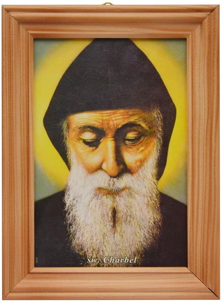 Swietymarek.com Obrazek W Ramce Św. Charbel - Ceny i opinie - Ceneo.pl