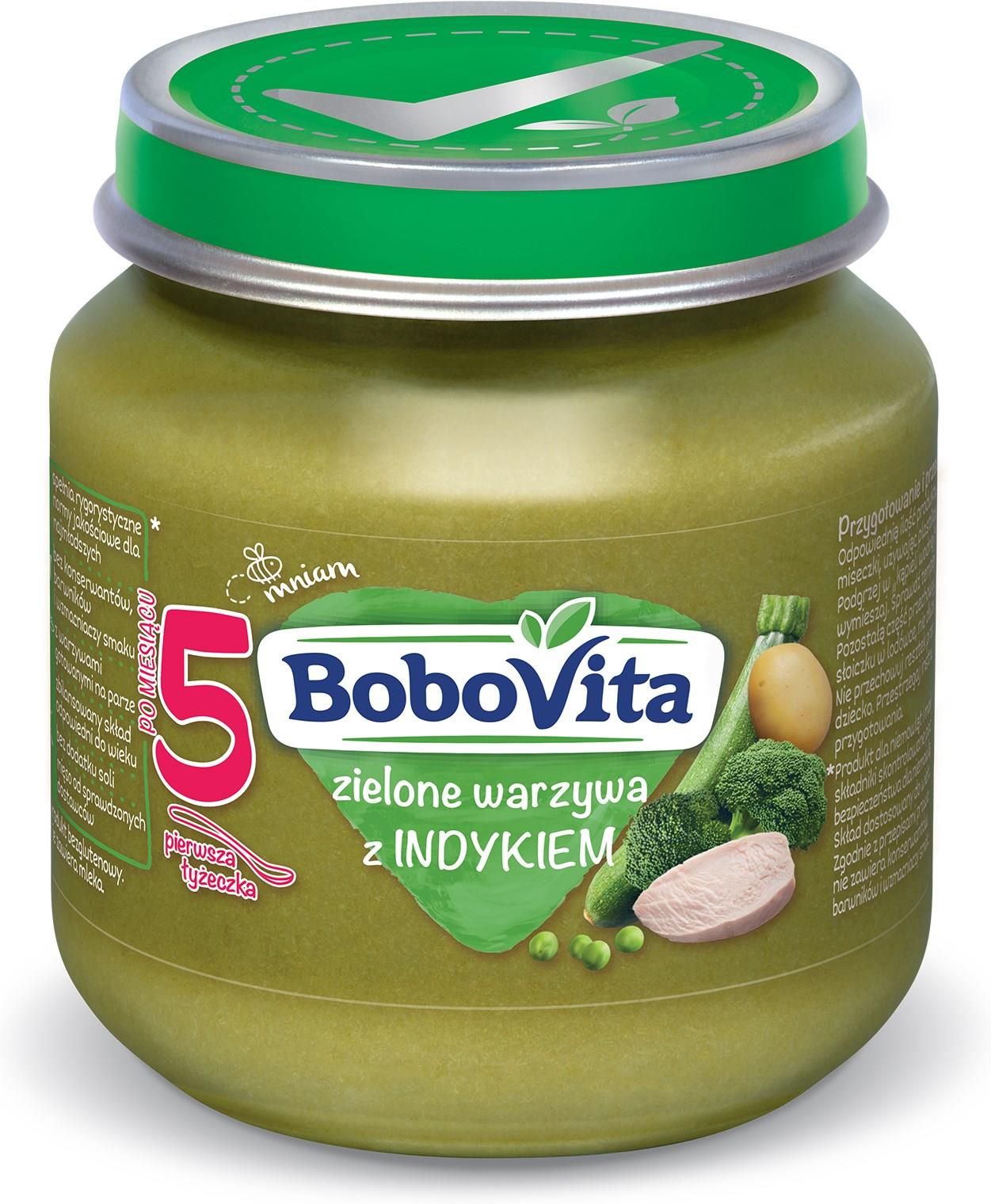 Bobovita Zielone Warzywa Z Indykiem Po 5 Miesiącu 125G - Ceny i opinie ...
