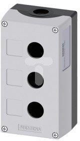 Siemens Obudowa kasety 3-otworowa 22mm czarno-szara M20 IP69k Sirius ACT 3SU1803-0AA00-0AB1 ...