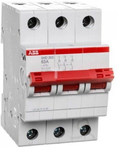 Bezpiecznik ABB Rozłącznik modułowy 63A 3P SHD203/63 2CDD273111R0063 - Opinie i ceny na Ceneo.pl